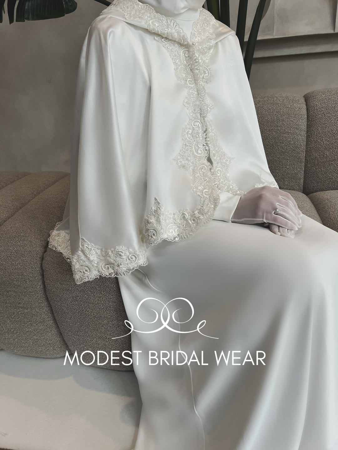 MODEST BRIDAL - CAPE QAMAR – MODEST BRIDAL WEAR